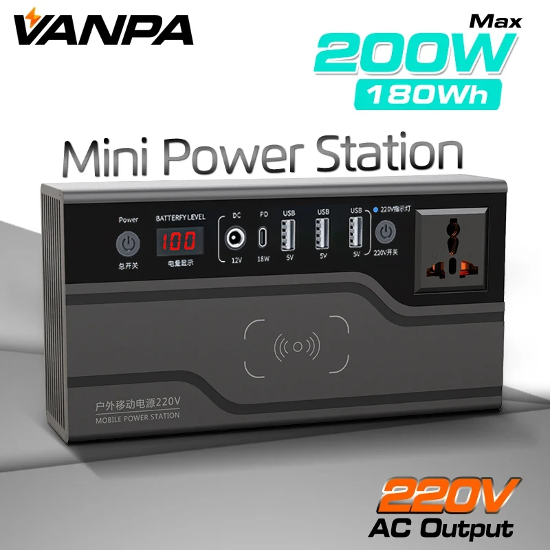 Vanpa-portable-mini-power-station-200-W-output-battery-220-V-capacity ...