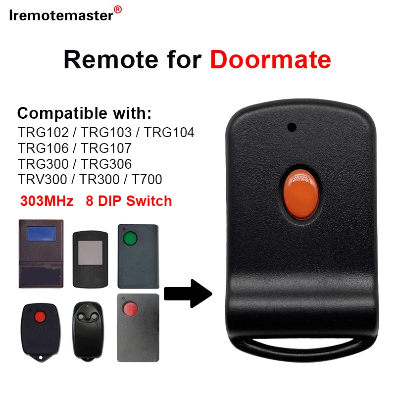 For-Doormate-303-00-MHZ-Garage-Door-Remote-Key-700T-TRG300-306-TR300 ...