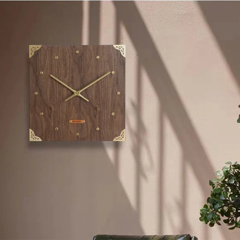 Silent Wood Wall Clocks Modern Living Room Simple Pendulum Round ...