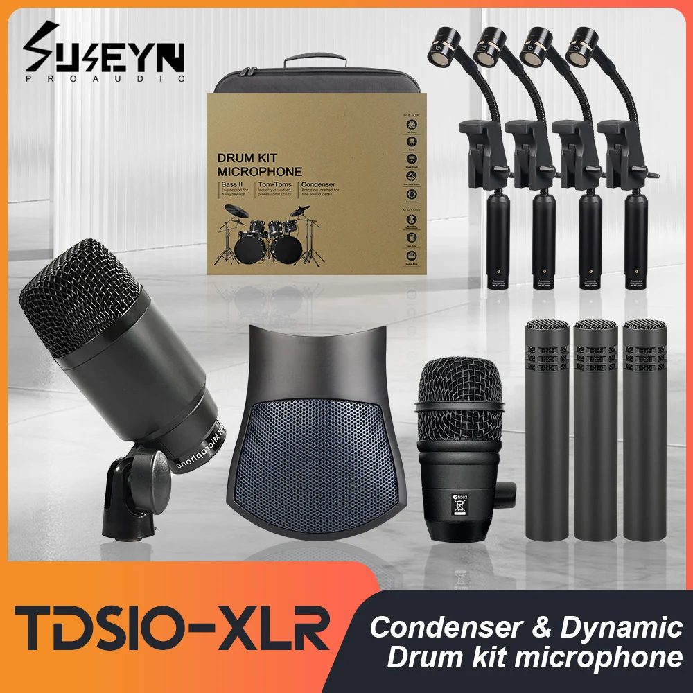 2023-Best-Drum-Microphone-10-Pack-Drum-kit-Special-Microphone-for ...