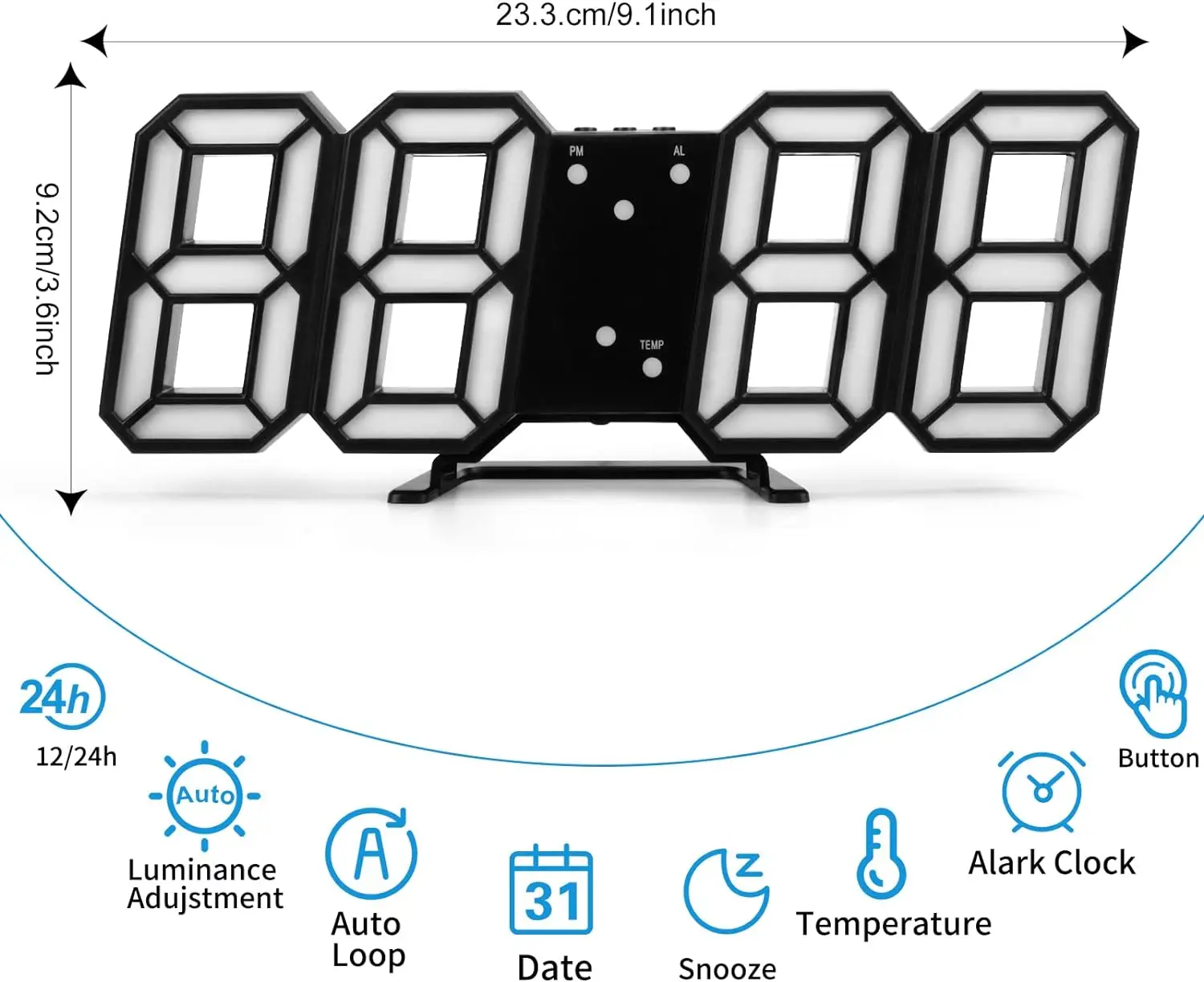 3D LED Digital Clock – TECH STORE HAVEN
