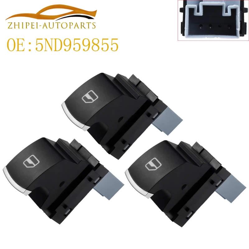 5ND959855-Power-Window-Switch-Control-Button-Car-5K0959855-5ND959856 ...