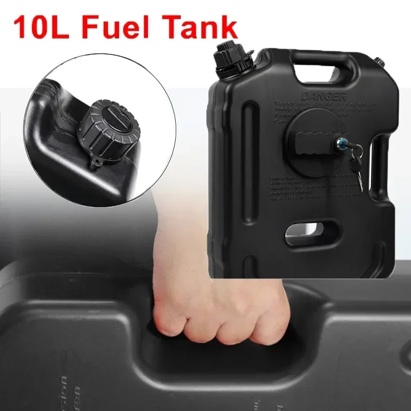 10L Fuel Barrel Kettle Car Plastic Can Oil Tank Backup Jerrycan ...
