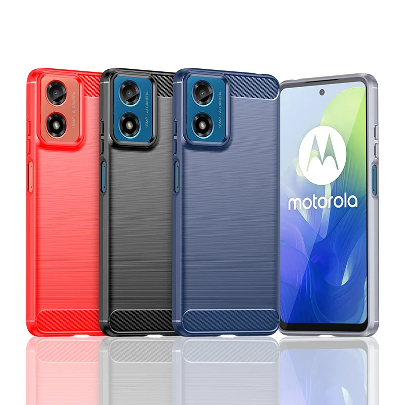Funda-de-TPU-con-textura-de-fibra-de-carbono-para-Motorola-Moto-E14 ...