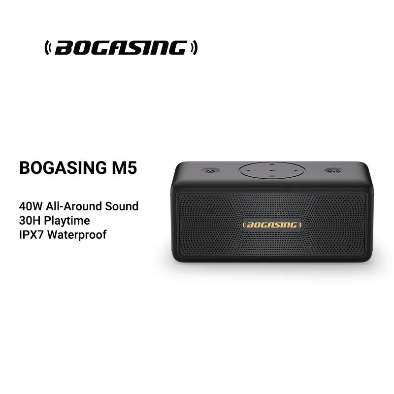 BOGASING-M5-Bluetooth-Speaker-40W-Bluetooth-5-3-Wireless-Speakers-With ...