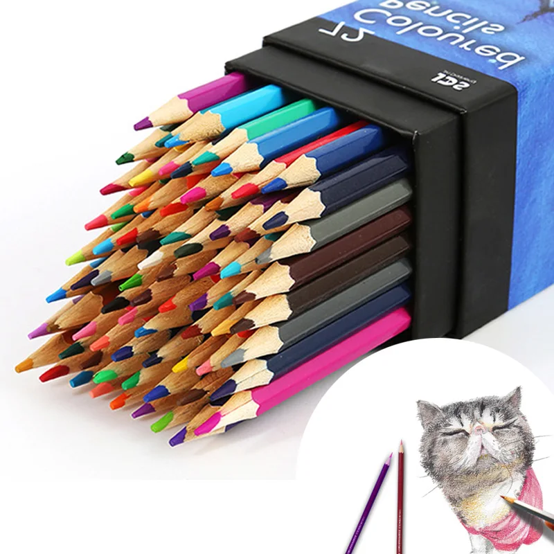 Professional 72 Colors Oily Colored Pencil Graffiti Coloring Student ...