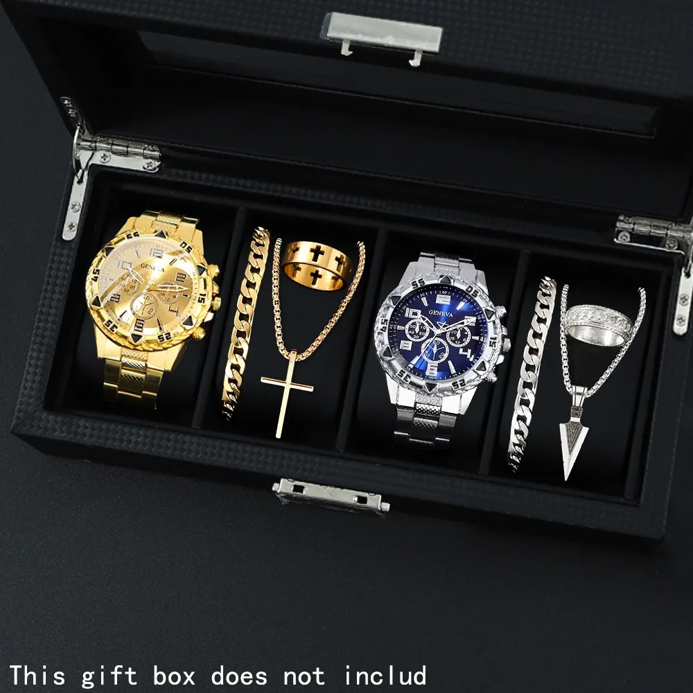 8pcs/set,fashionable men's watch set,quartz watch, fashion accessories ...