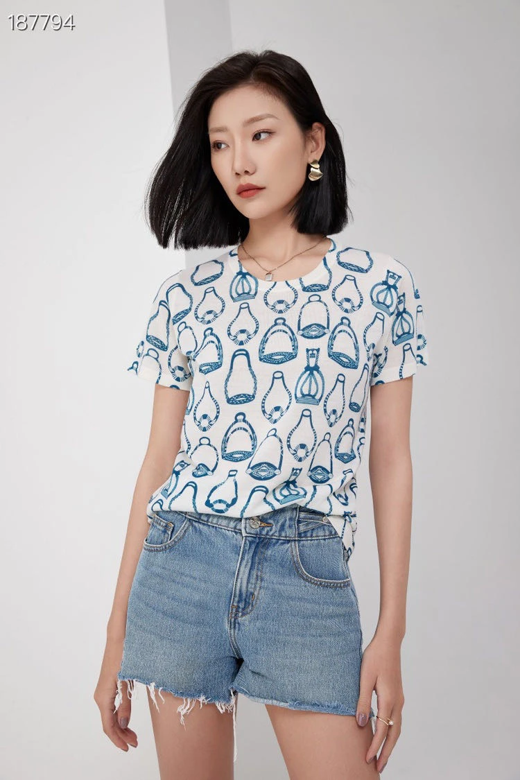 We0927 atasan & kaus Wanita Mode 2023 kaus gaya pesta desain Eropa ...