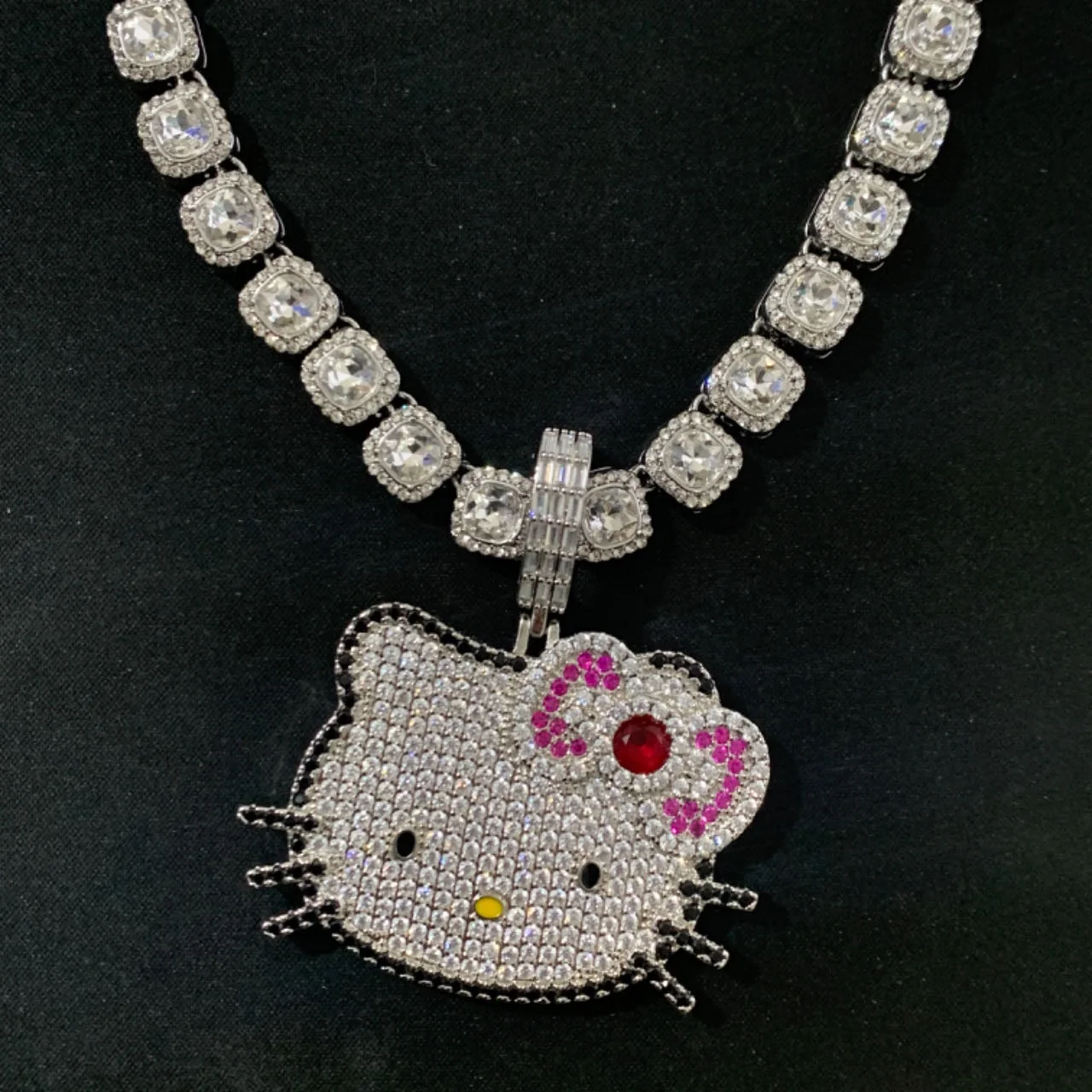 Collar-Kawaii-de-Hello-Kitty-para-hombres-y-mujeres-colgante-de ...