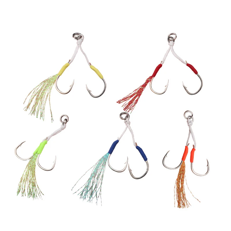 4pair-Pack-Metal-Jig-Assist-Hooks-Slow-Jigging-Head-Hook-High-Carbon ...