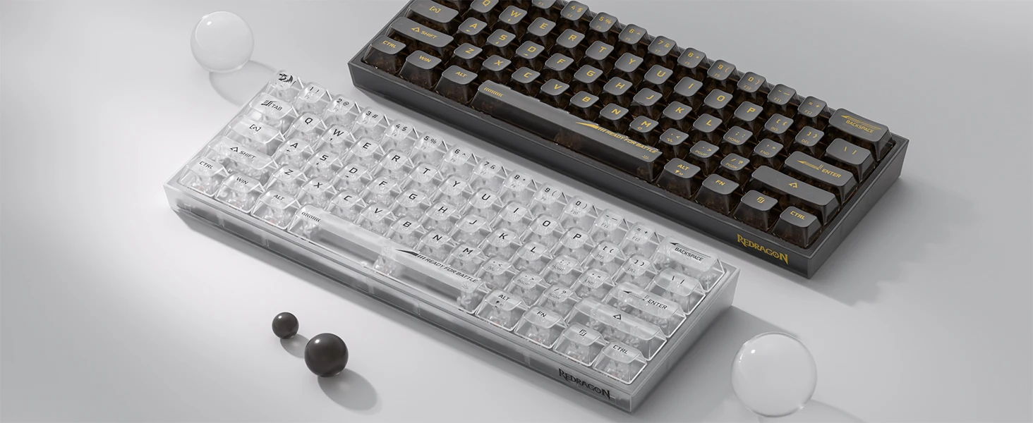 Redragon K617 SE 60% Wired RGB Gaming Keyboard, 61 Keys Compact Full ...