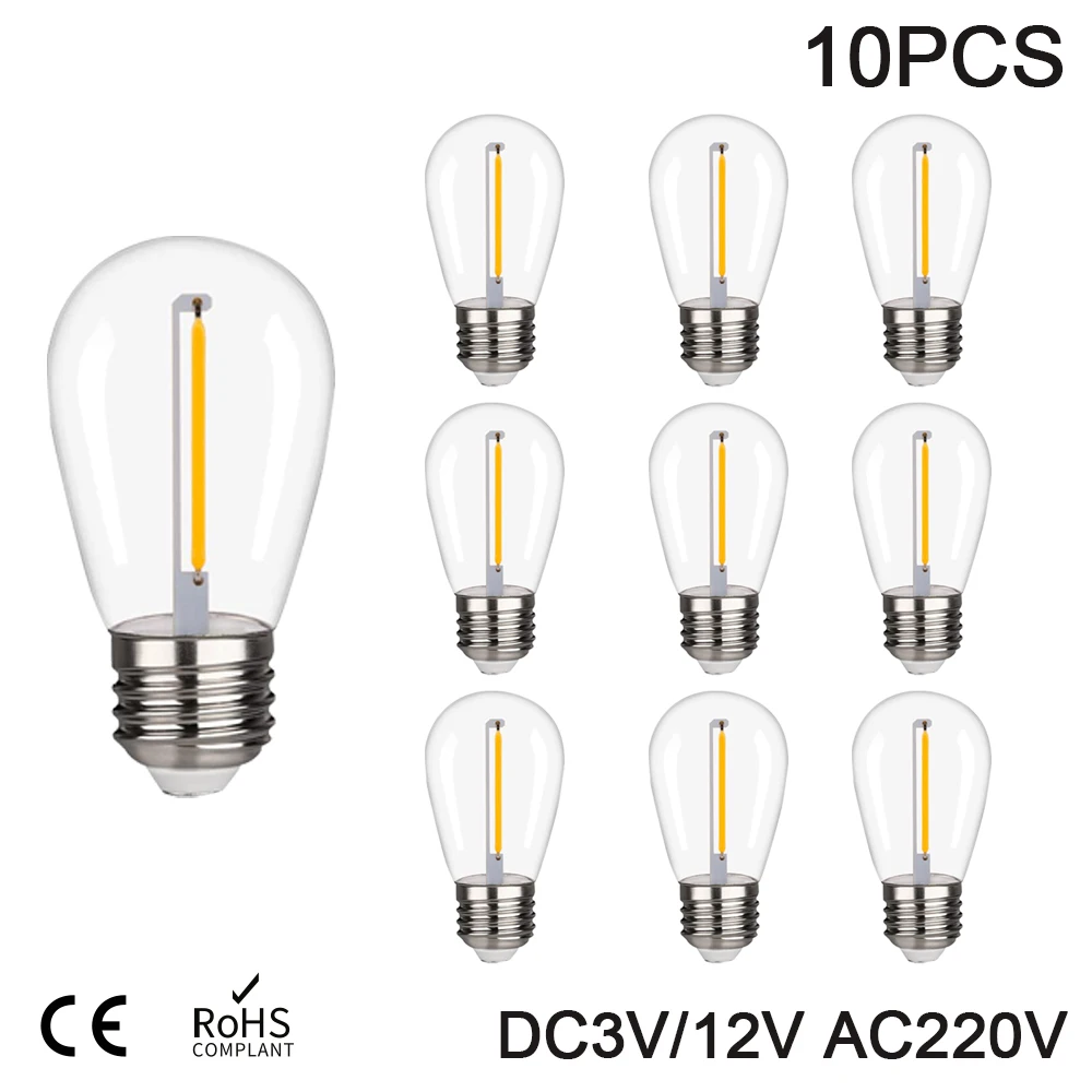 S14-Girland-220V-Led-Bulb-Replacement-Light-Bulbs-DC12V-1W-3000K ...