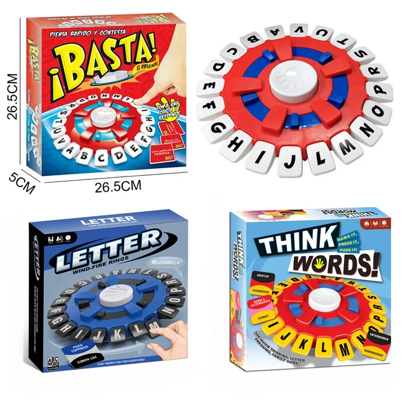 New-Basta-Spanish-word-game-Fast-paced-family-board-game-with-quick ...