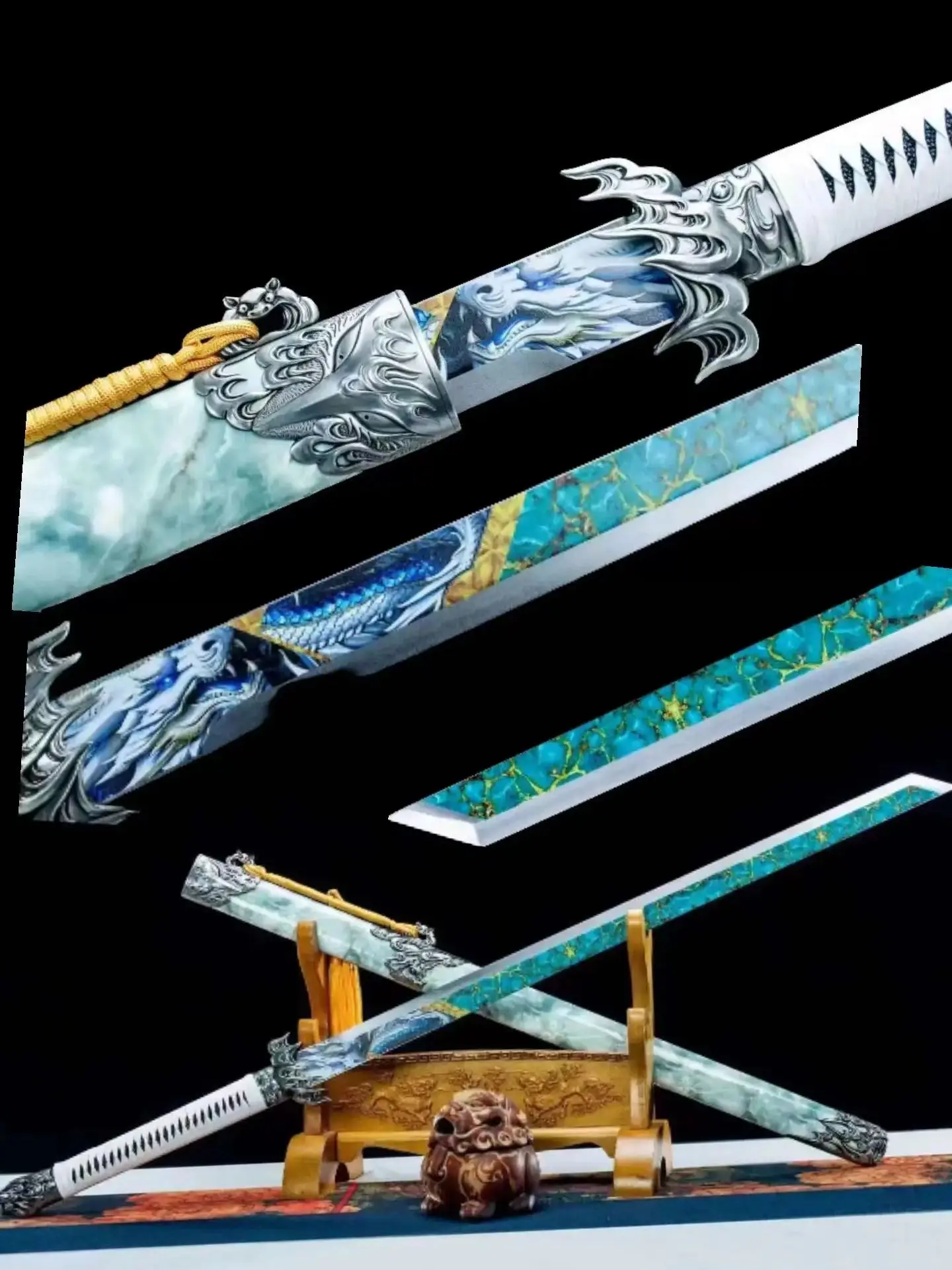 Handmade-Horizontal-Tang-Sword-Real-Handmade-Multi-Refined-High ...