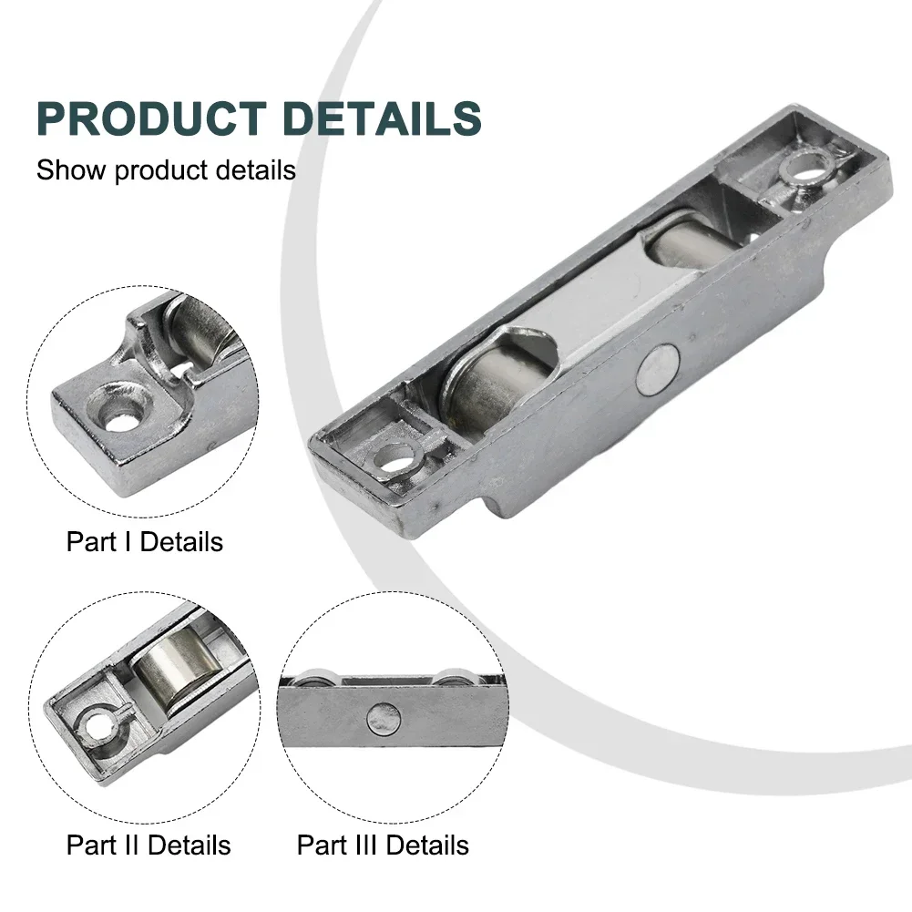 1pc Sliding Doors And Window Rollers Double Slot Flat Wheel Pulley ...