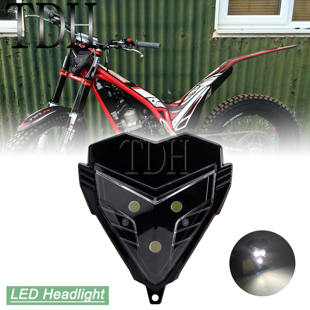 MX Enduro Motocross LED Headlight Headlamp Mask Cover Running Light For ...