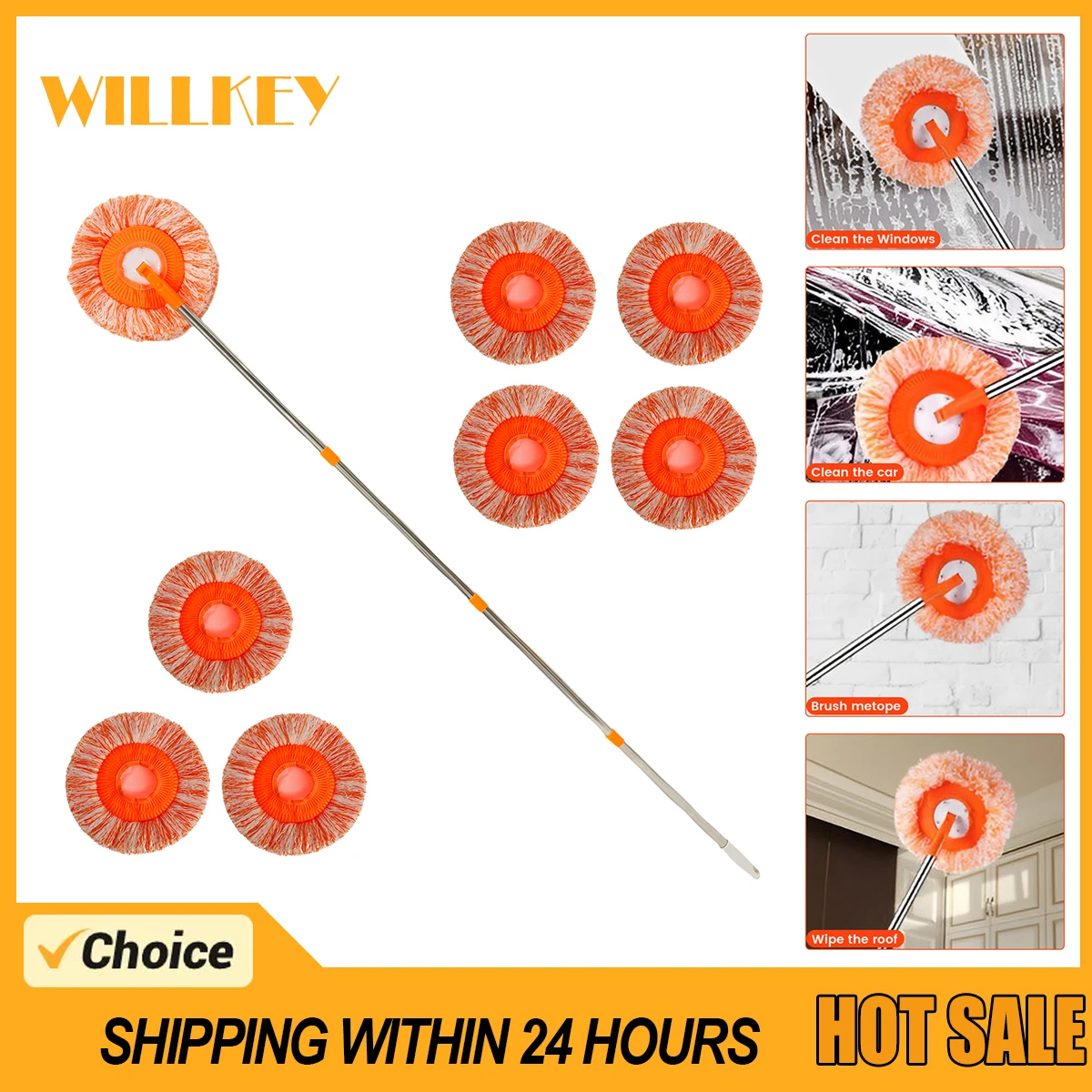 Rotatable-Cleaning-Mops-Set-360-Degree-Round-Microfiber-Dust-Mops ...