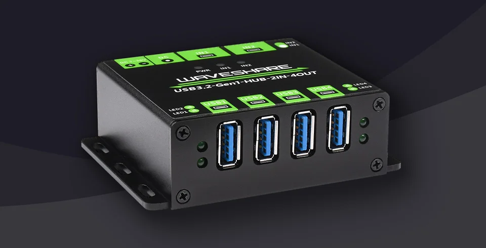 Industrial-grade-USB-HUB-Extending-4x-USB-3-2-Ports-Switchable-dual ...