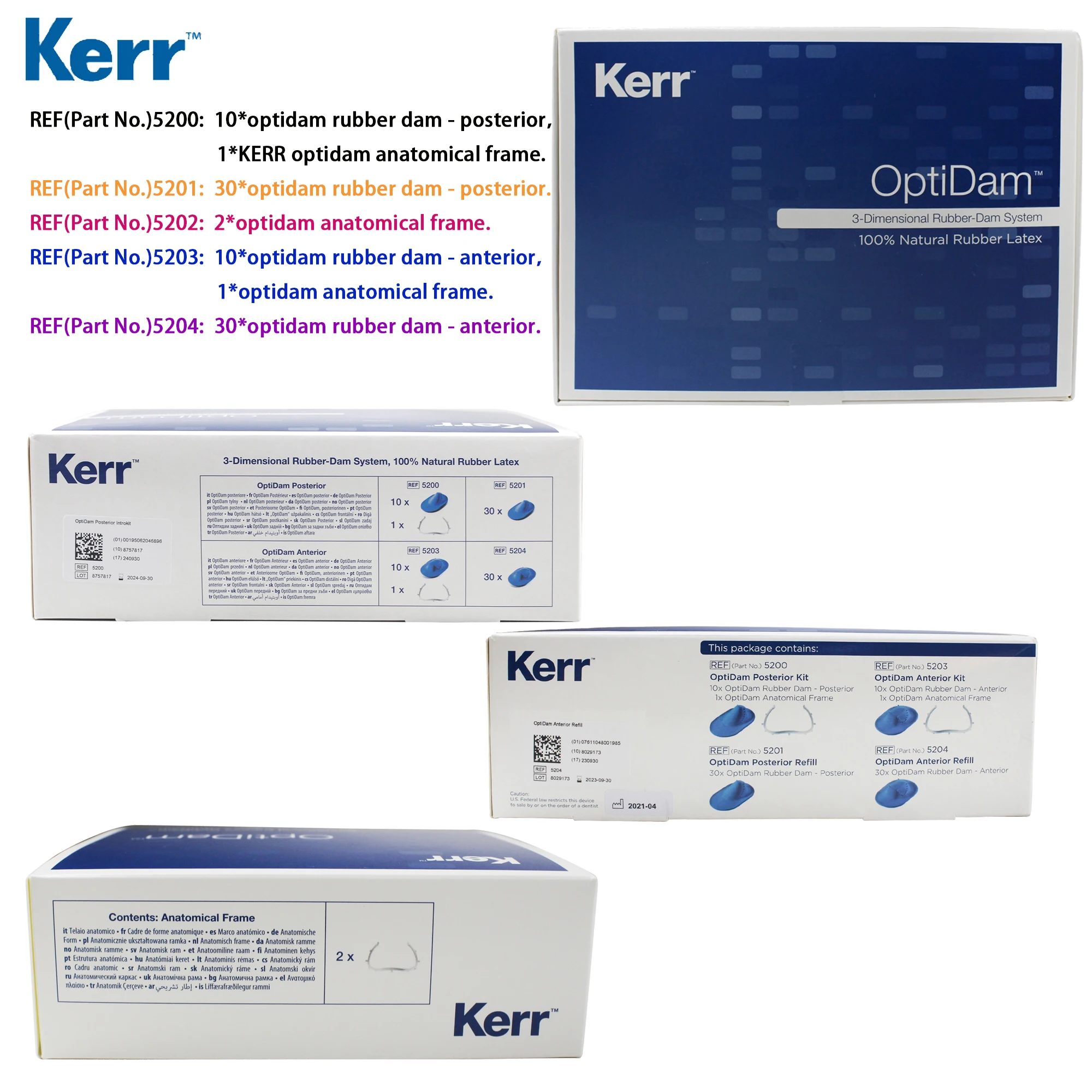 Kerr-OptiDam-3D-Dental-Rubber-Dam-Sheet-Natural-Latex-Anterior ...