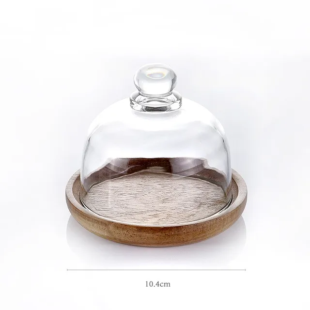 Creative Glass Food Storage Containers with Wooden Lid Kitchen Snack ...