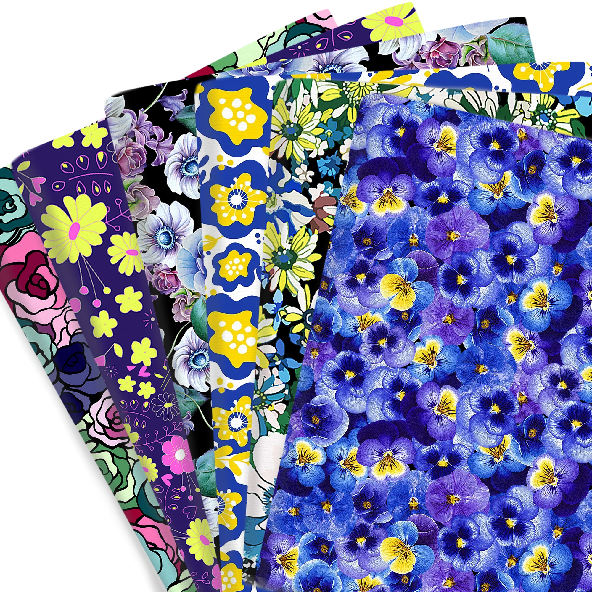 50-145cm-50-45cm-Flower-Floral-Patchwork-Print-Pure-Polyester-Cotton ...
