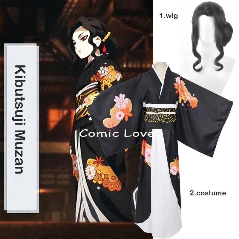 Disfraz-de-Anime-de-demonio-Kibutsuji-Muzan-para-mujer-ropa-de-Cosplay ...