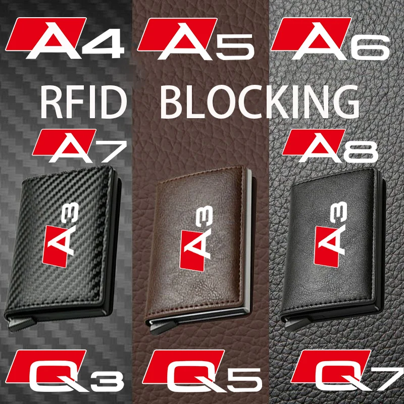 Rfid-Leather-Carbon-Fiber-Credit-Card-Holder-pu-Wallets-Men-Black-Magic ...