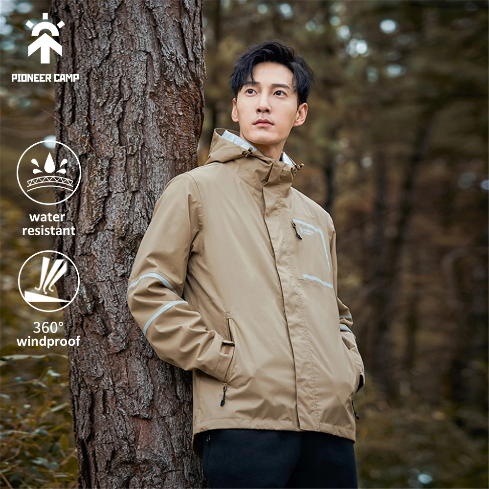 Pioneer-Camp-Casaco-tr-s-em-um-imperme-vel-prova-de-vento-masculino ...