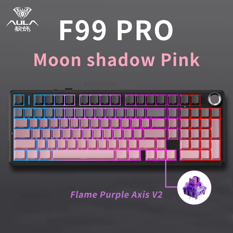 AULA-F99-PRO-Teclado-mec-nico-personalizado-Hot-Swap-RGB-99-teclas-Tri ...