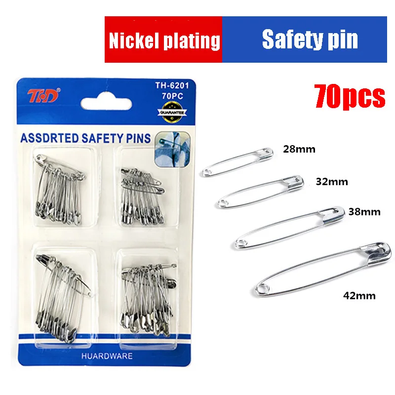 70pcs-High-Quality-Safety-Pins-Diy-Sewing-Tools-Accessory-4-Kinds-Size ...