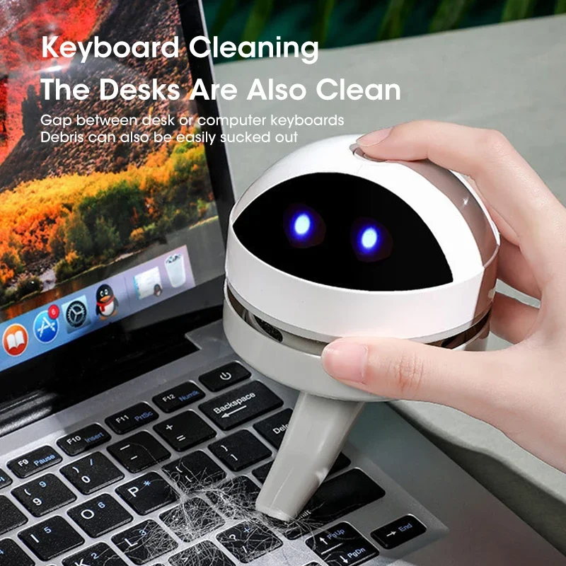 mini cordless hoover robot hoover USB rechargeable belt cleaning brush ...