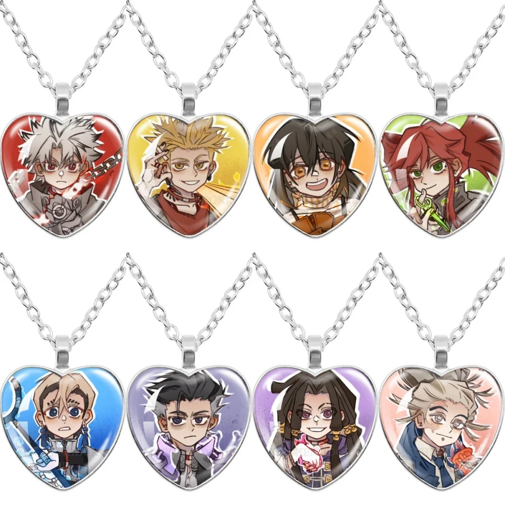 GACHIAKUTA Glass Heart Shape Pendant Necklace Anime Gachiakuta Cartoon ...