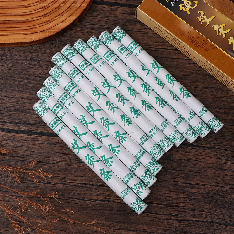 10Pc/Box Pure Mugwort Moxa Rolls Traditional Moxibustion Sticks for ...