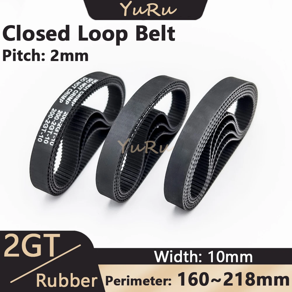 2GT-2MGT-Rubber-Belt-10mm-Closed-Loop-Width-Perimeter-160-162-170-174 ...