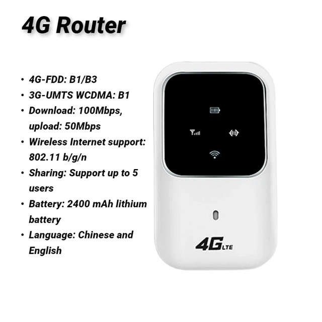 5G/4G Pocket Wireless WiFi Router CAT4 150Mbps WiFi Mobile Router Sim Card Unlimited Internet ...