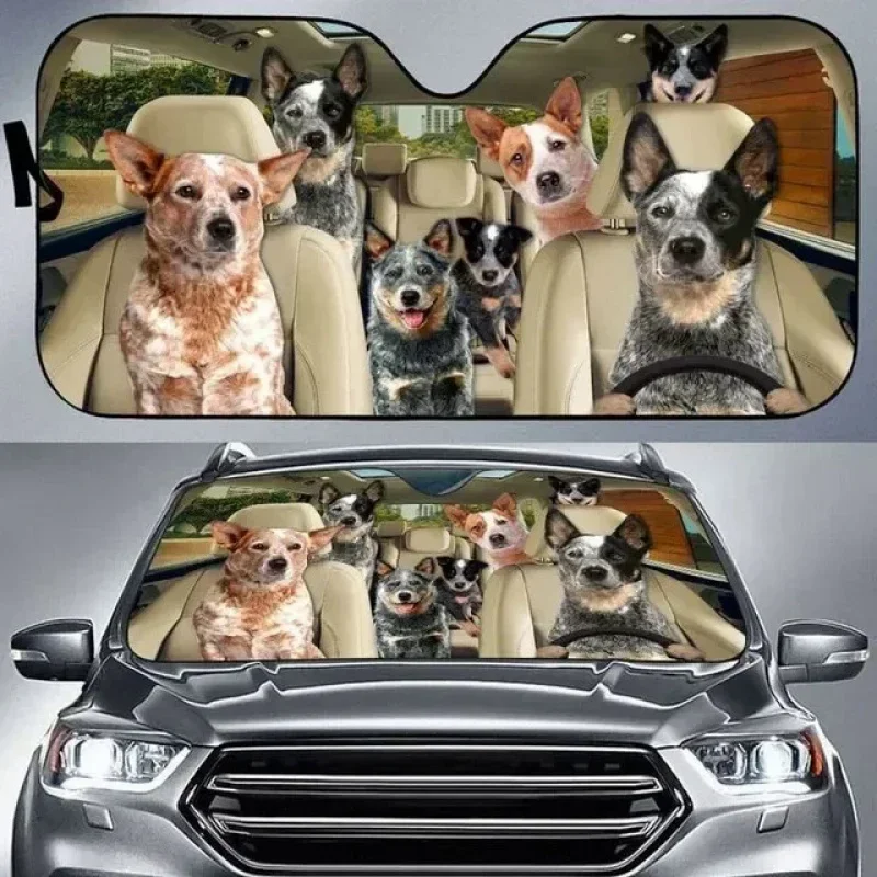 Dog-Driver-Car-Sun-Shade-Pet-Family-Auto-Front-Window-Windshield-Animal ...