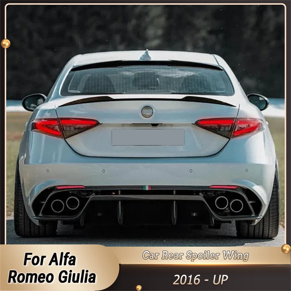 Car Rear Trunk Spoiler Lip Wing per Alfa Romeo Giulia Spoiler 2016 UP ...