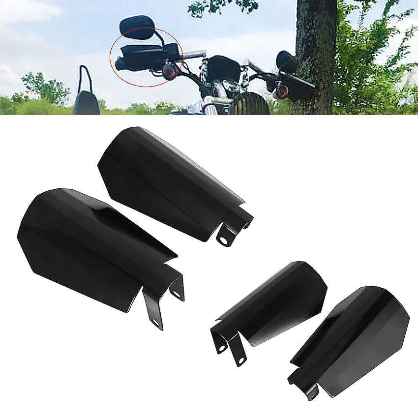 Black-Shade-Hand-Guard-Steel-Motorcycle-Handguards-For-Harley-Sportster ...