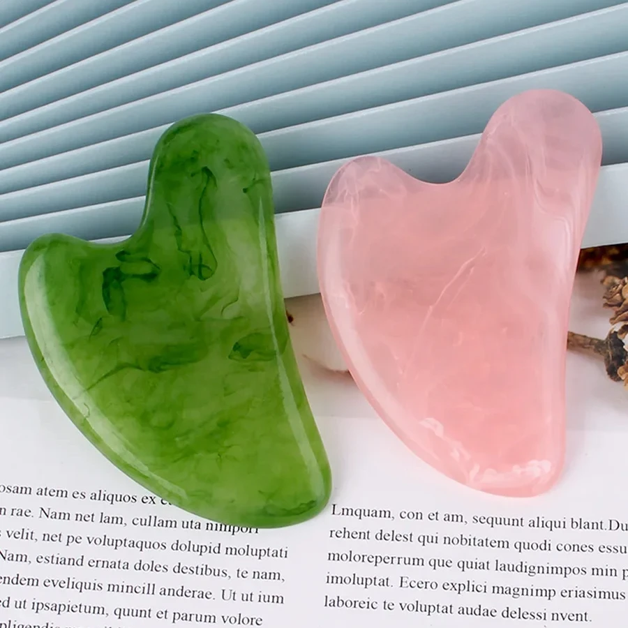 괄사 Stone Gua Sha Massage Board for Face Rose Quartz Guasha Plate Jade ...