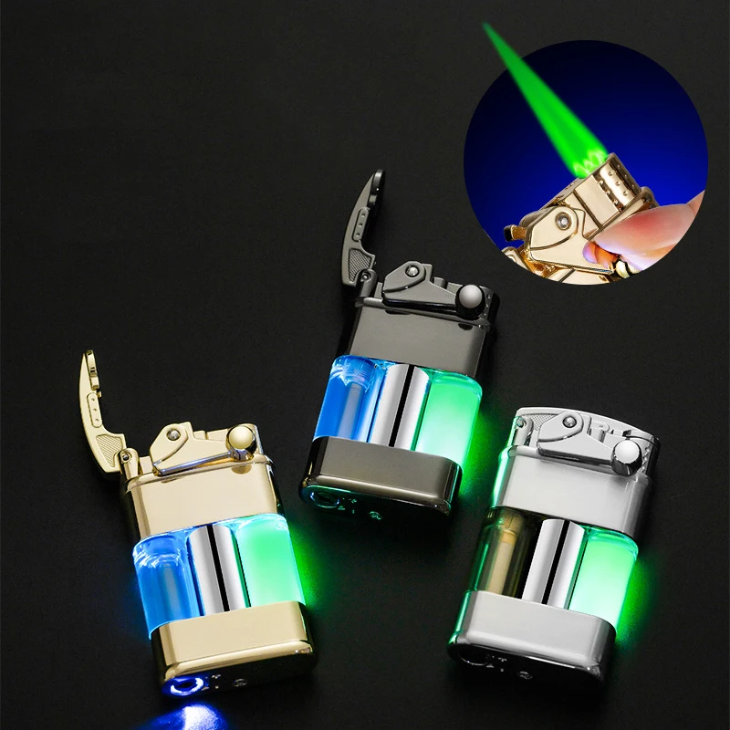 Metal-Unusual-Transparent-Gas-Lighters-Noctilucent-Quicksand-Jet-Torch ...