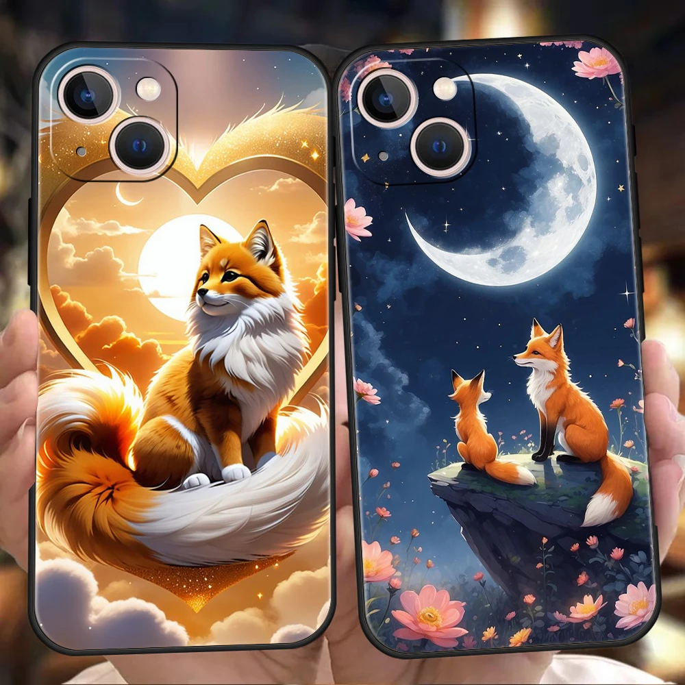 Cute Animal Fox Phone Case Cover for iPhone 16 15 14 13 12 Pro Max 11 ...