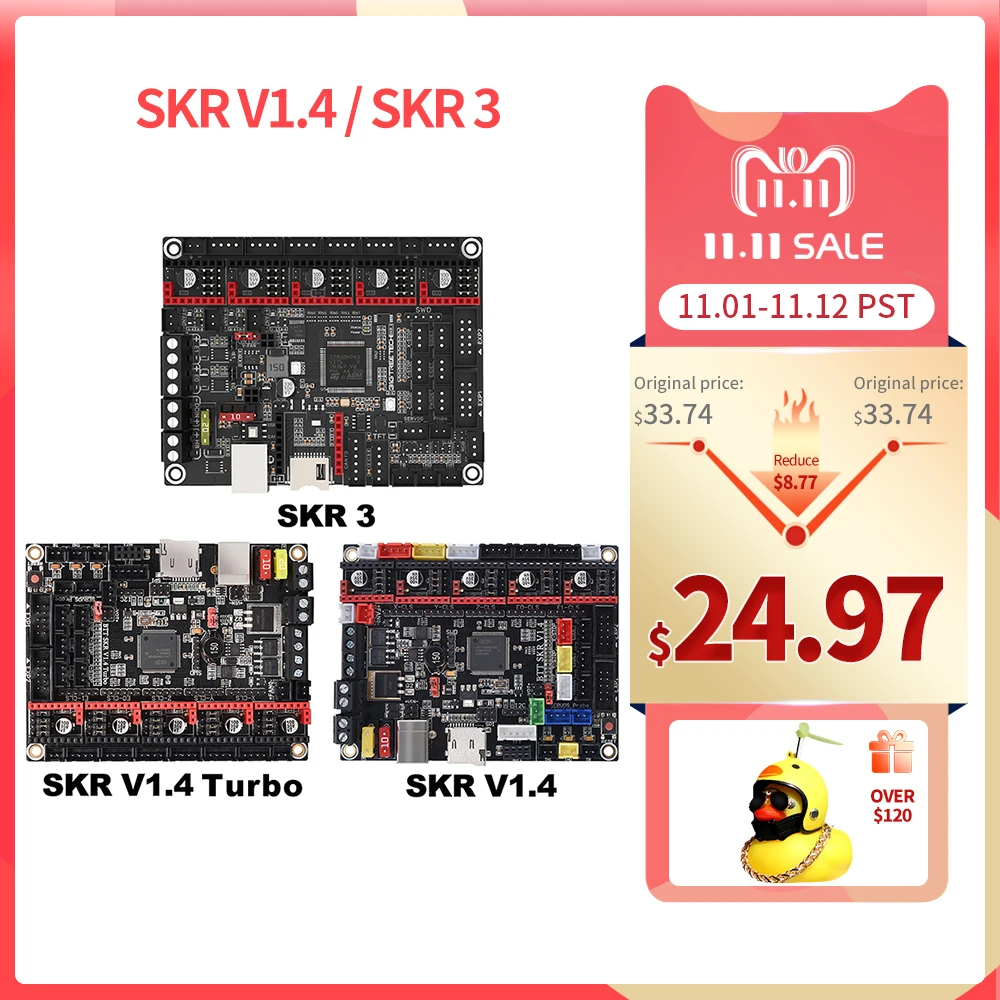 Bigtreetech skr v1.4 turbo btt skr 2 placa mãe 3d peças de impressora ...