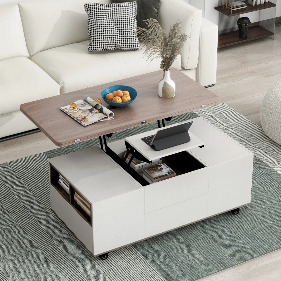 White Lift Top Coffee Table