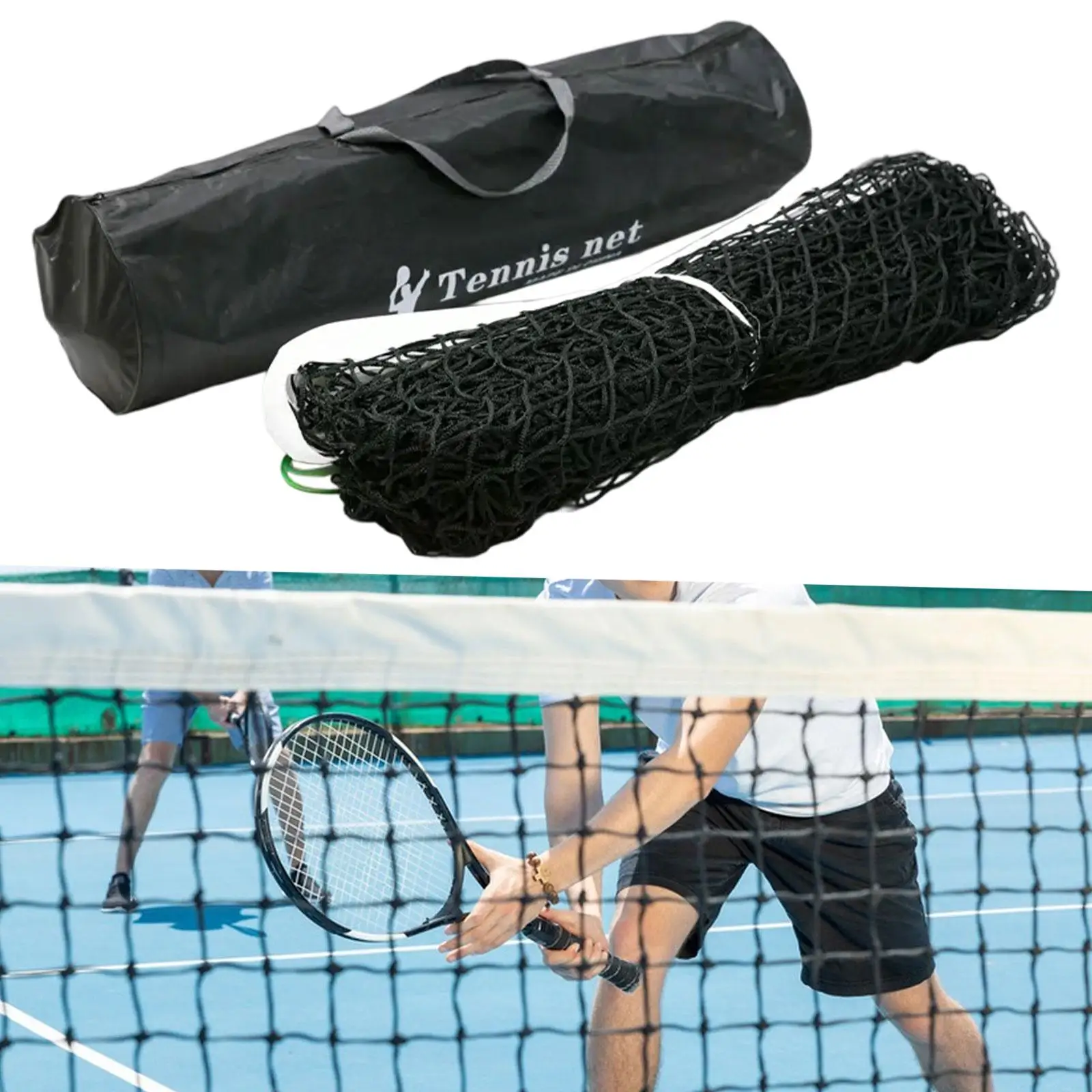 Standard Tennis Net Tennis Court Mesh Steel Wire Pull Rope Quick ...