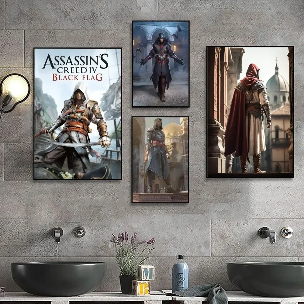 B-Assassins-Creed-Poster-No-Framed-Poster-Kraft-Club-Bar-Paper-Vintage ...