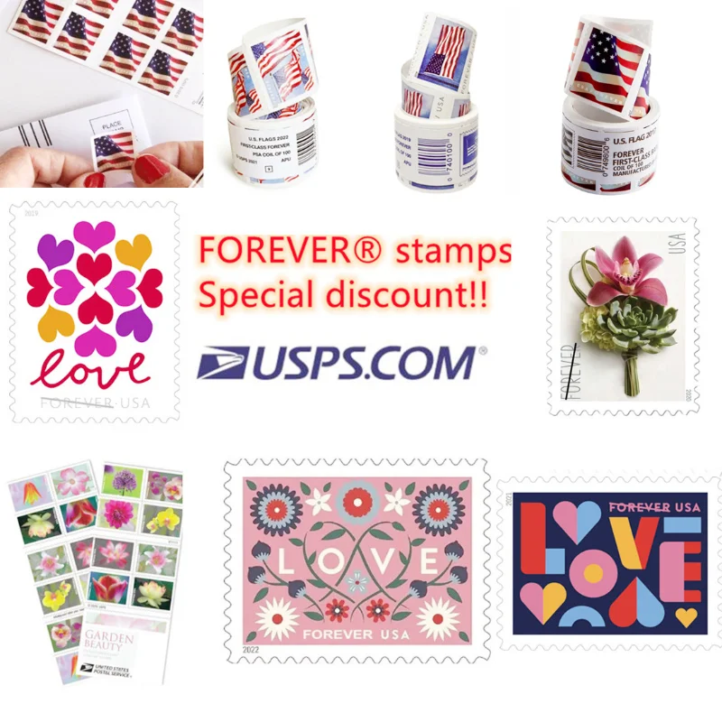 US 2023 Stamps Postage Flags100pcs/roll New USPS Stamp /First Class ...