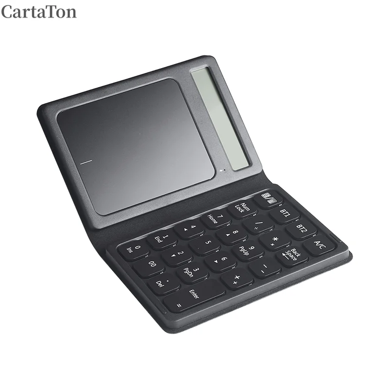 3 In1 Calculator Numeric Keypad Touchpad Leather Portable Numeric ...