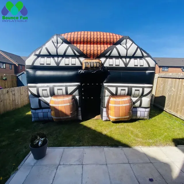 Custom 5.4×4.5×3.6m Inflatable Pub Bar Double Layered Cube House Tent ...