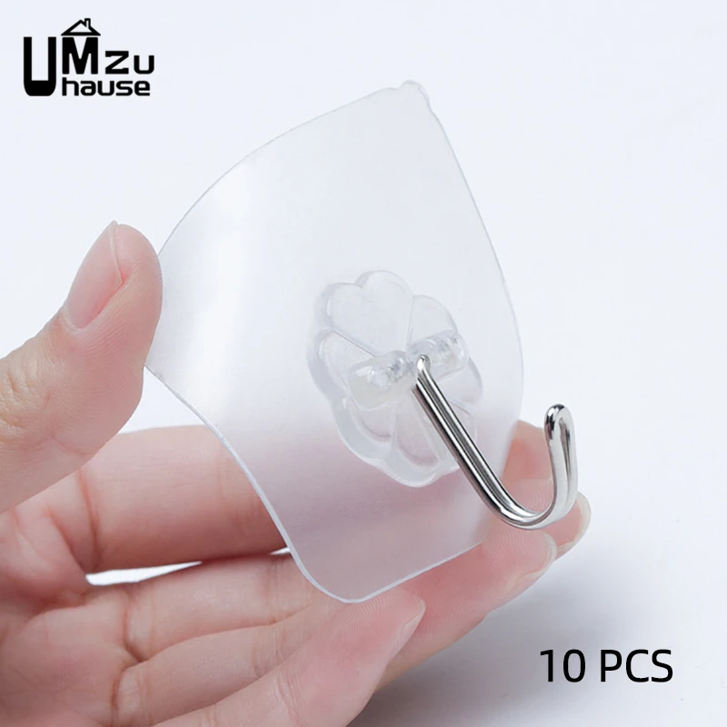 10PCS-Hook-Door-Wall-Self-Adhesive-Clothes-Bags-Towel-Mop-Holder ...