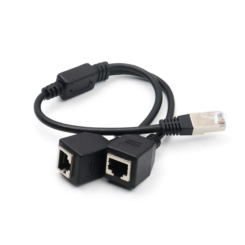 RJ45-1-Male-to-2-Female-Socket-Port-LAN-Ethernet-Network-Splitter-Y ...
